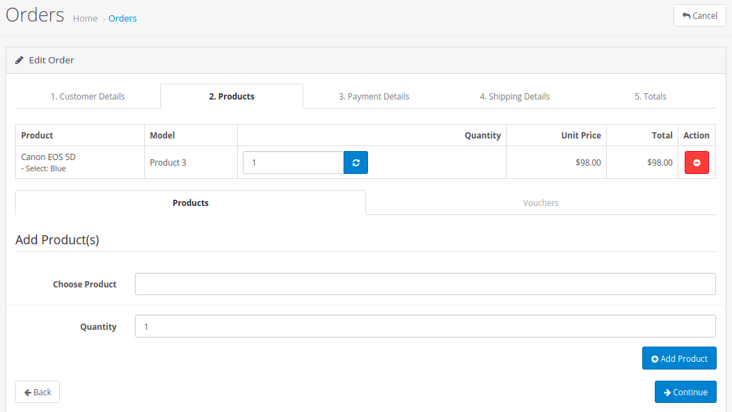 Sales > Orders – eCommerce selling your product online